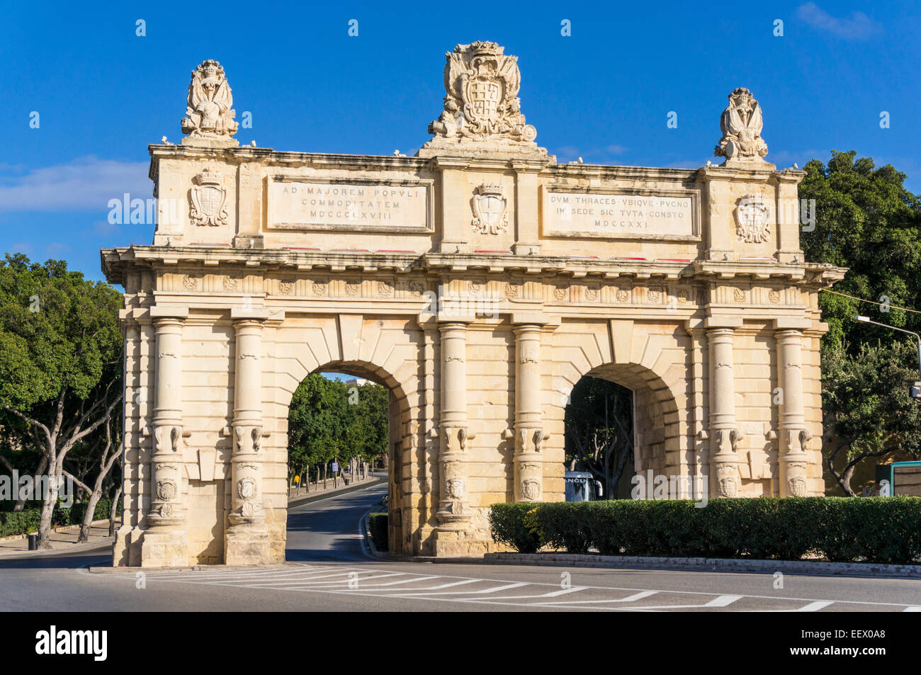 Portes des Bombes City Gate Floriana Valletta Malta EU Europe Stock ...