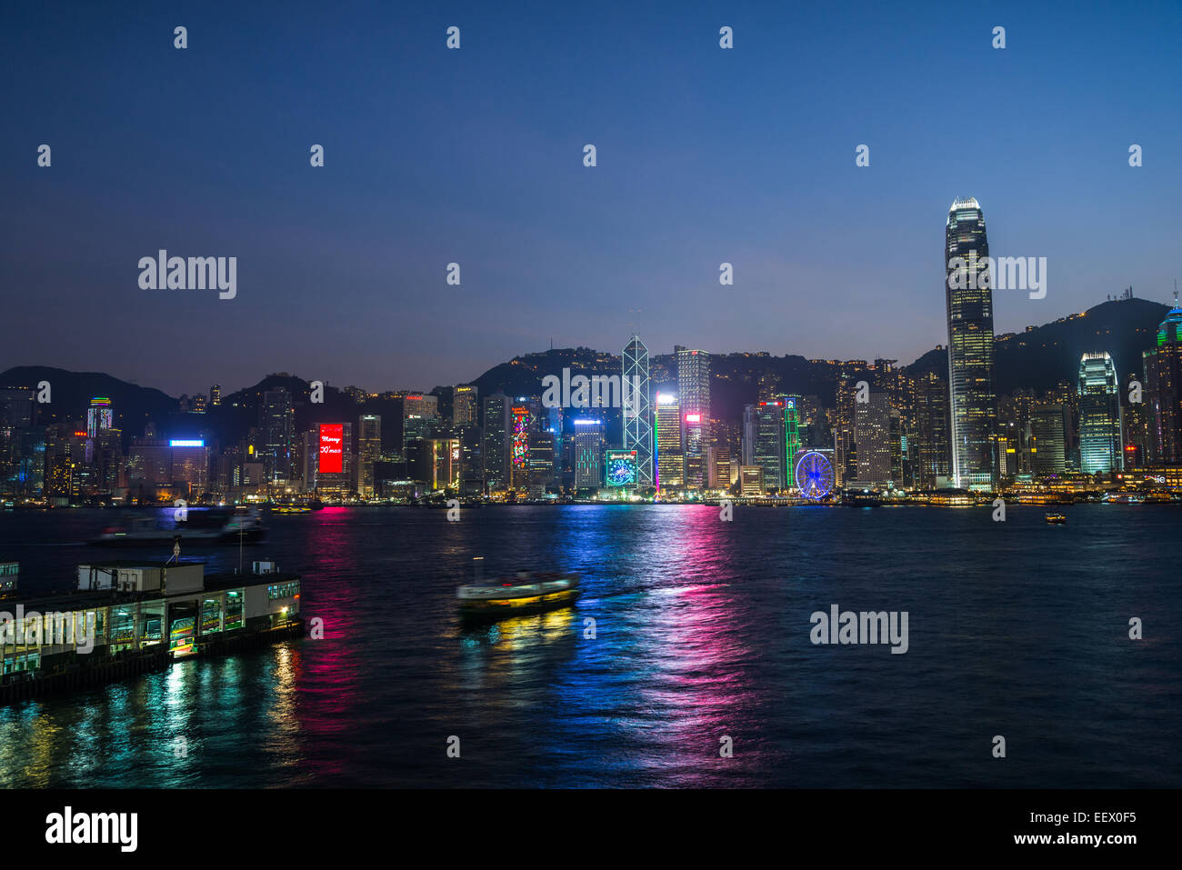 Iconic scene of Hong Kong Victoria Harbor Stock Photo - Alamy