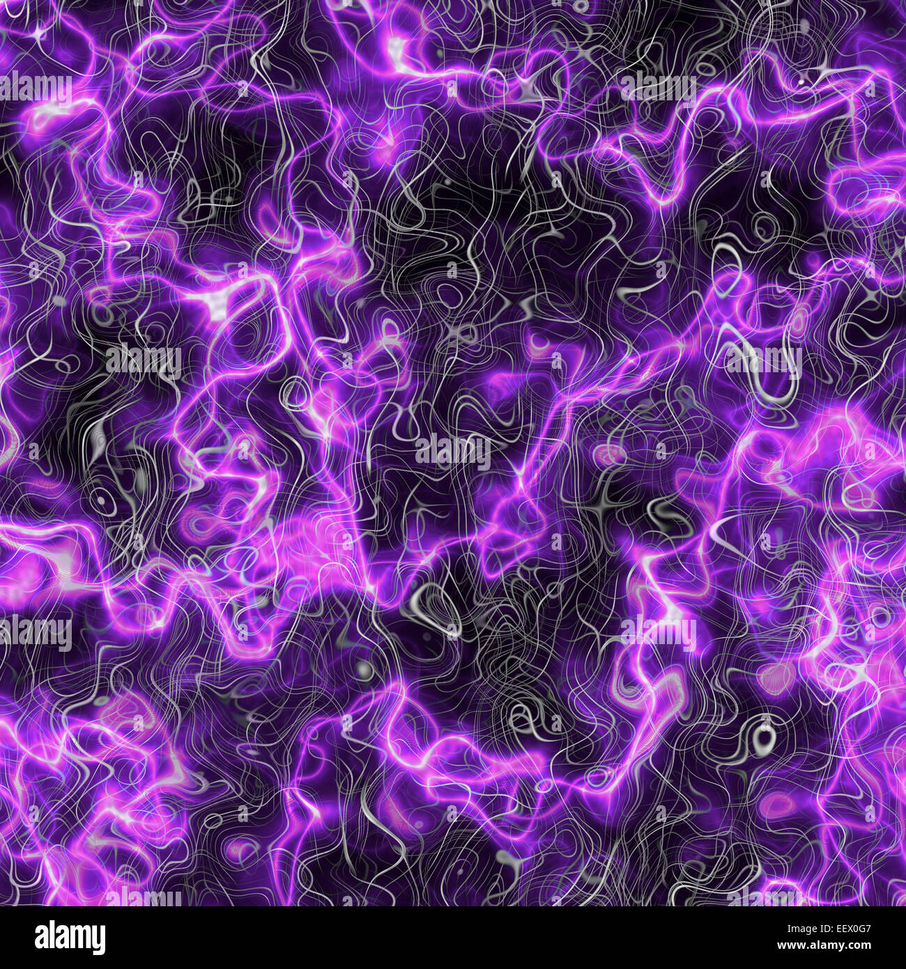 Glowing purple neurons on a black background Stock Photo - Alamy