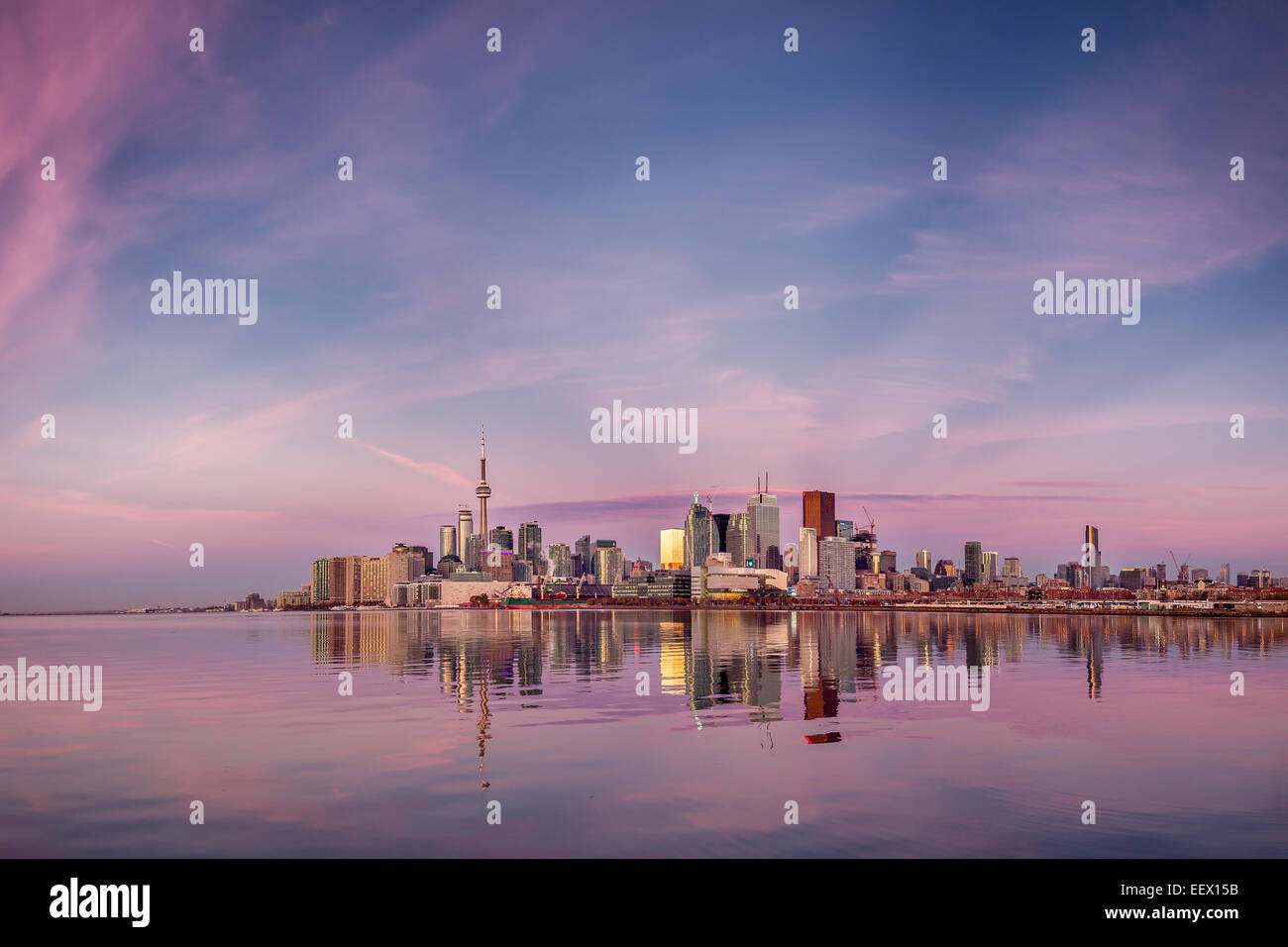 Toronto Skyline at Dusk or Dawn Stock Photo - Alamy