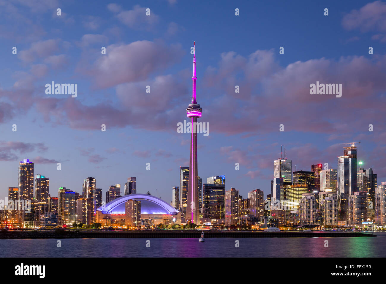 Toronto Skyline at Dusk or Dawn Stock Photo - Alamy