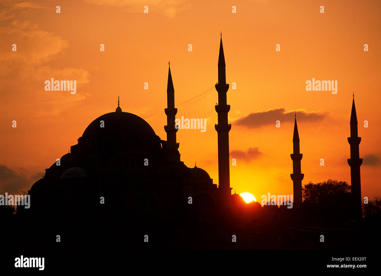 Turkey, Istanbul, Suleyman mosque at sunset Stock Photo - Alamy