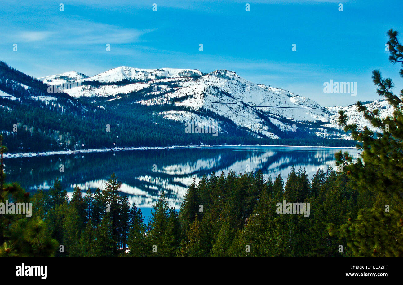 Donner Lake Reflection Stock Photo - Alamy
