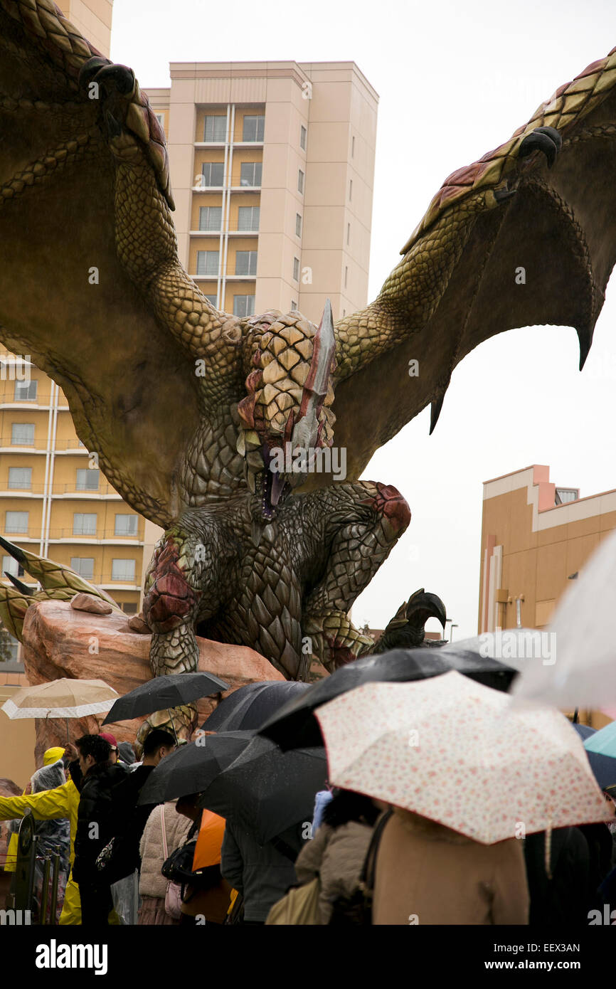 Osaka, Japan. 22nd January, 2015. A 12 meter Seregios character on ...