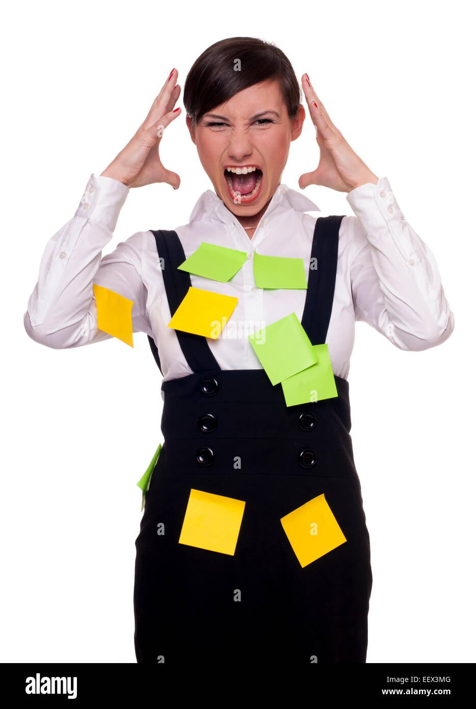 Overwhelmed with too many tasks Stock Photo - Alamy