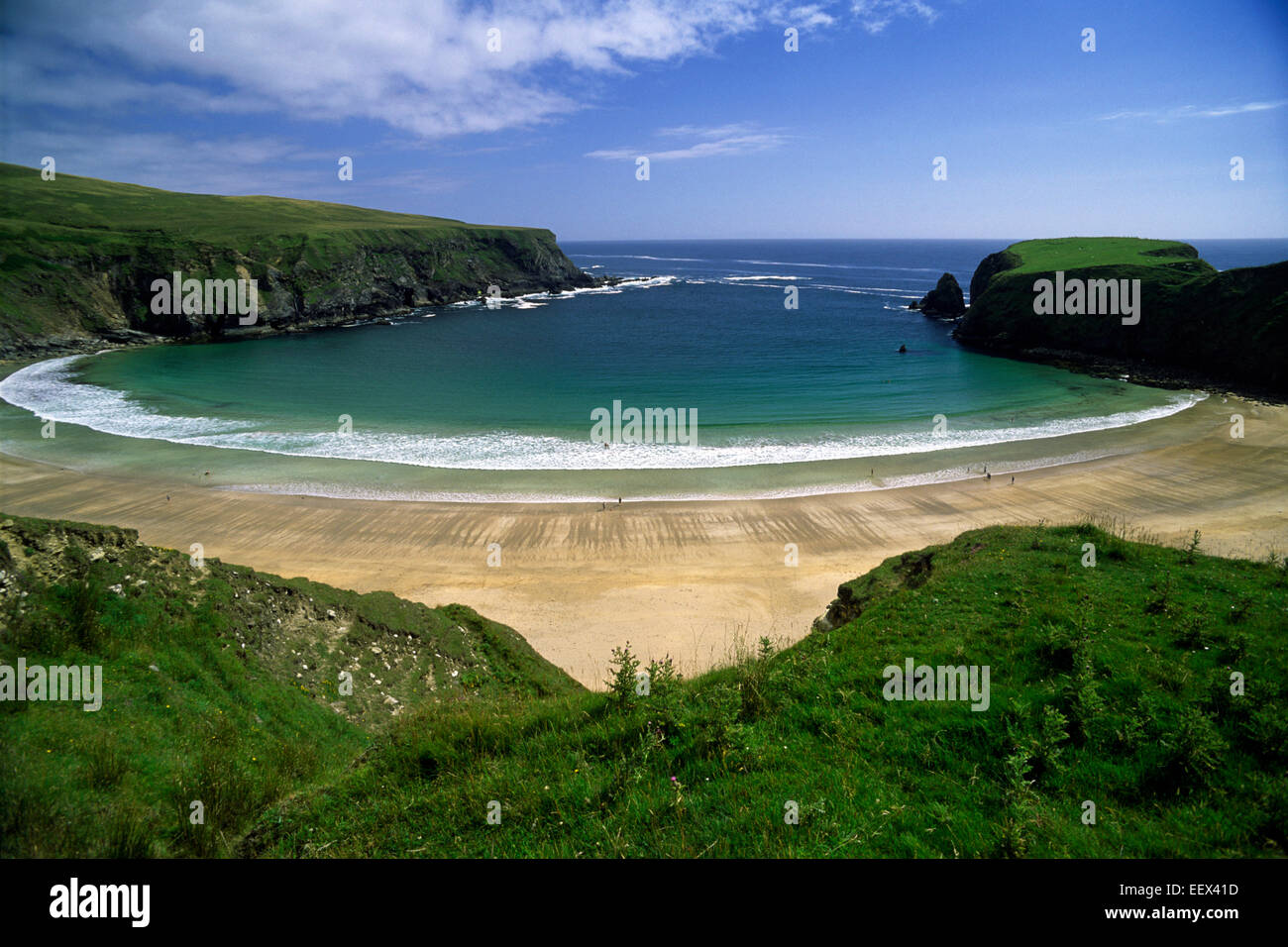Ireland, County Donegal, Glencolumbcille, Malin Beg beach Stock Photo ...