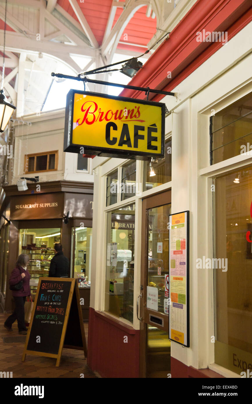 Historic Oxford city in Oxfordshire England UK Brown's cafe in the ...