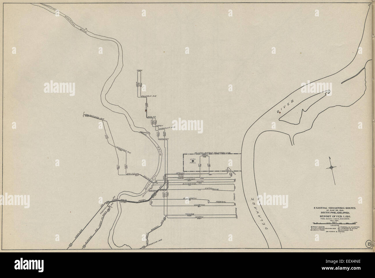 The 1911 Philadelphia streetcar map details the city’s trolley system ...