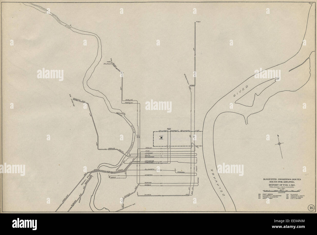 The 1911 Philly streetcar map 16 depicts the streetcar network in ...