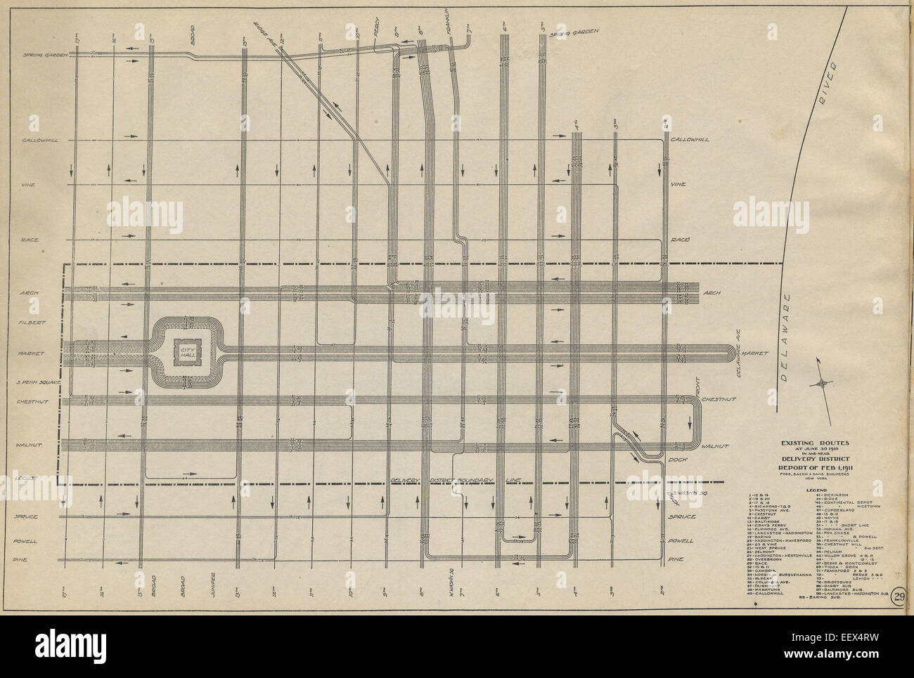 Philadelphia city map hi-res stock photography and images - Alamy