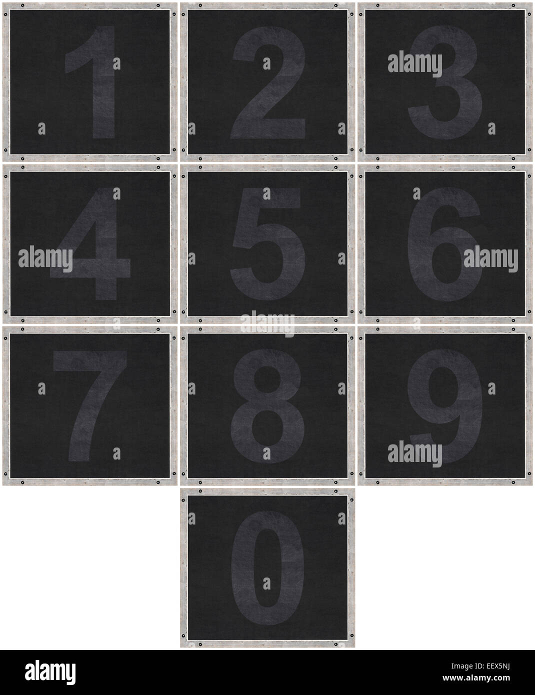 number set from 0-9 Stock Photo - Alamy