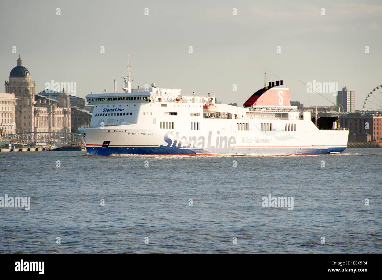 Stena Line Mersey Ship Belfast Birkenhead Ireland Stock Photo - Alamy