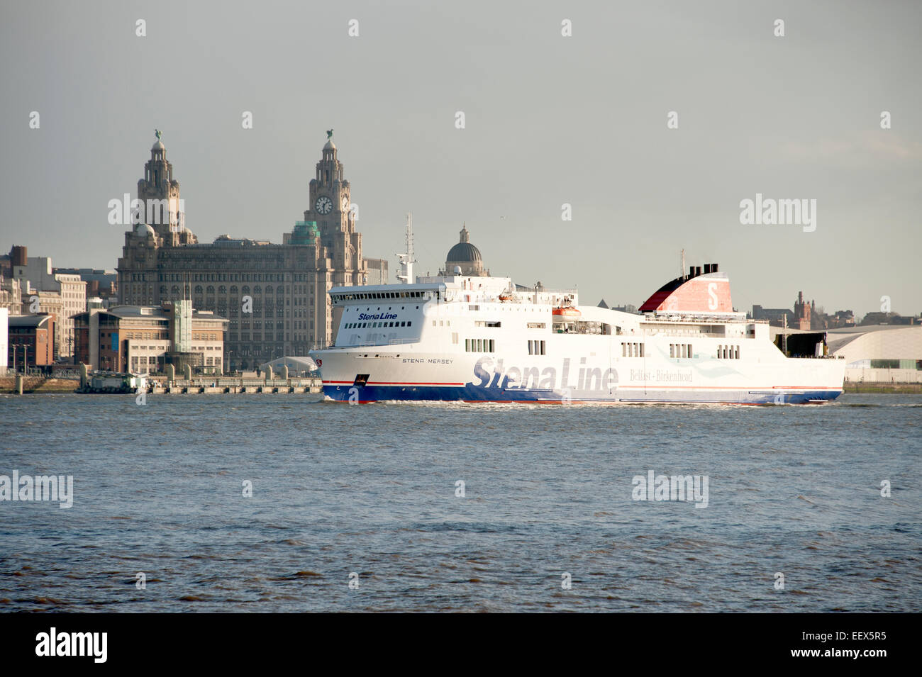 Stena Line Mersey Ship Belfast Birkenhead Ireland Stock Photo - Alamy