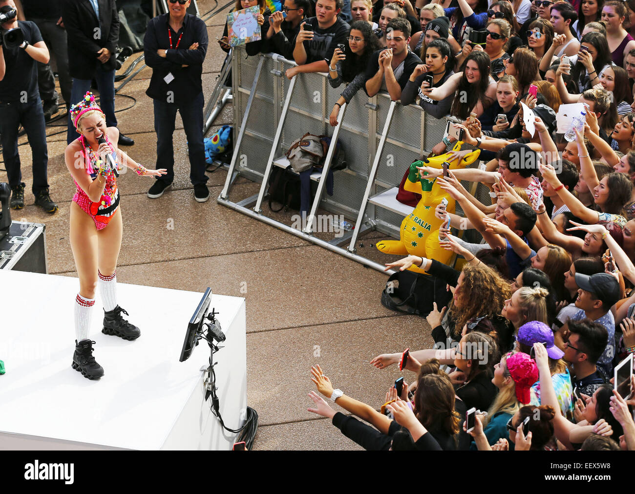 Miley Cyrus live at the Sydney Opera House Sydney Australia 12th ...