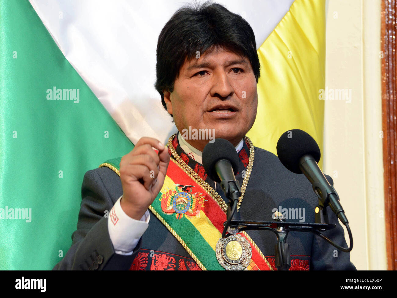 La Paz, Bolivia. 22nd Jan, 2015. Bolivia's President Evo Morales ...