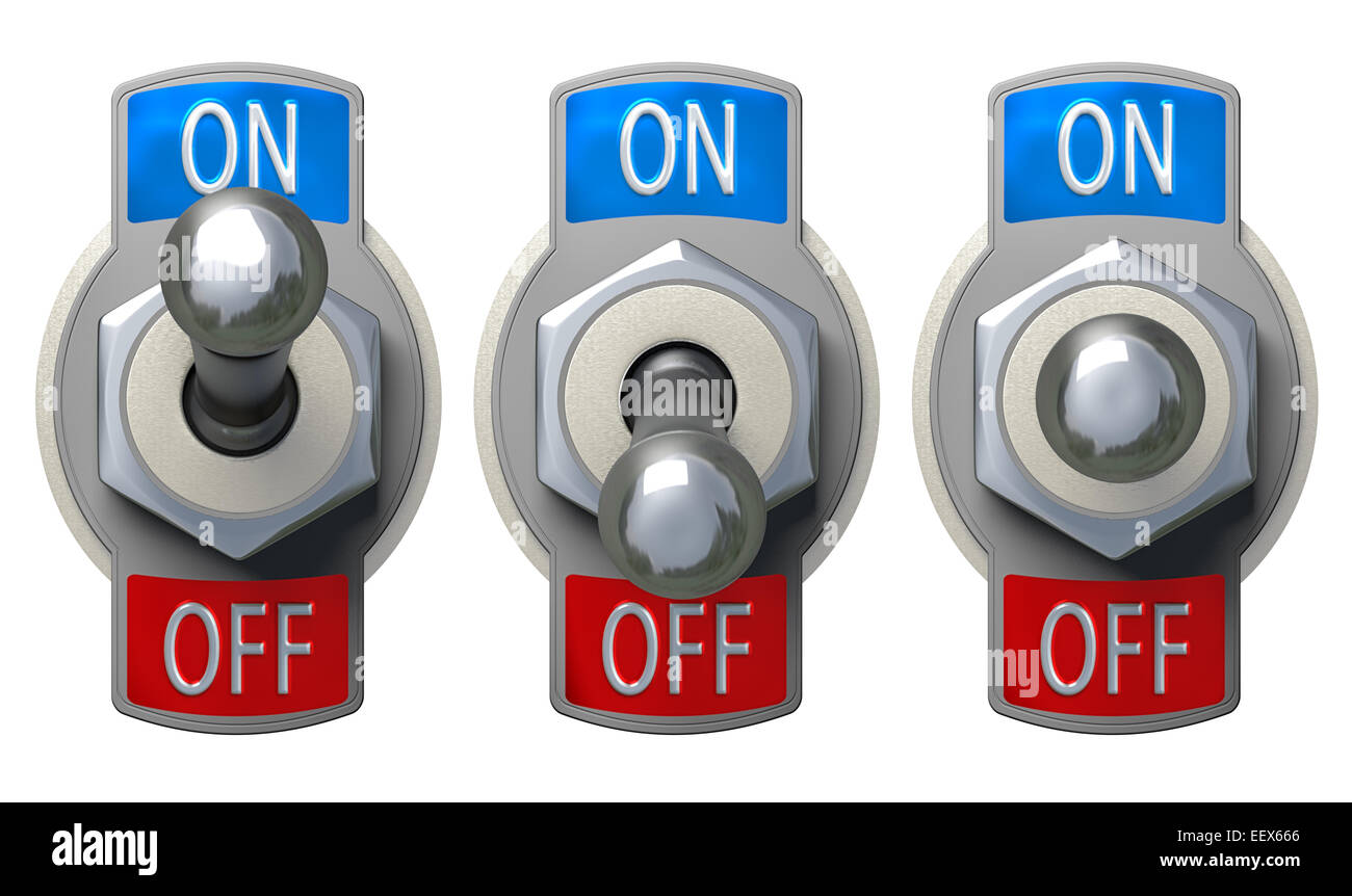 Toggle Switch set with clipping path Stock Photo - Alamy