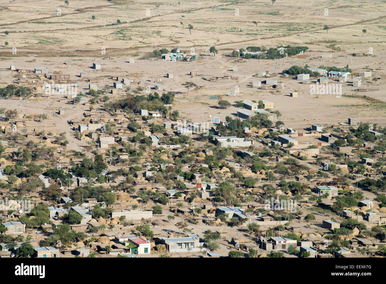 Aerial view of Abala, Ethiopia Stock Photo - Alamy