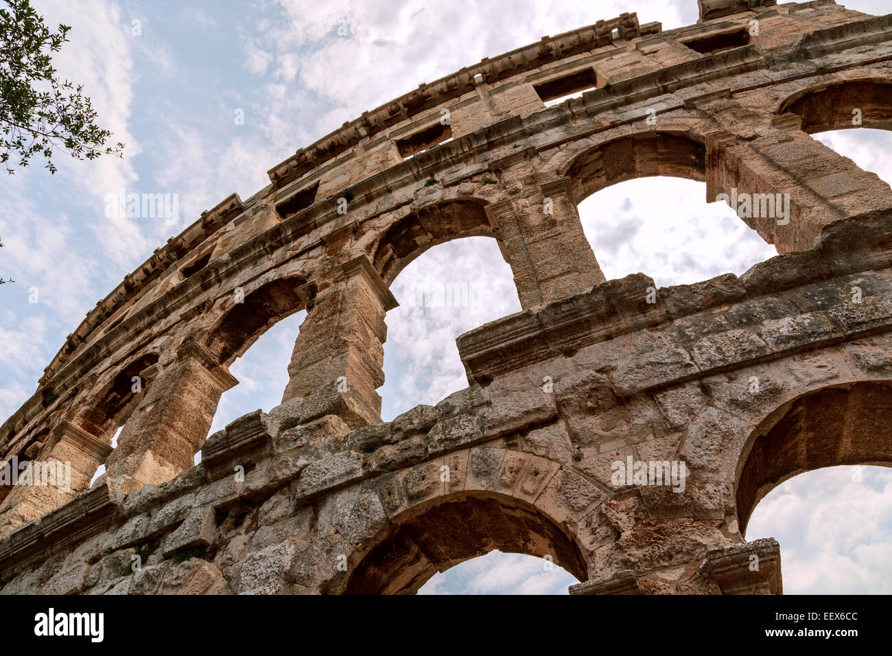 Famous ancient Roman Amphitheater - Arena, 1st. century, Pula, Croatia ...