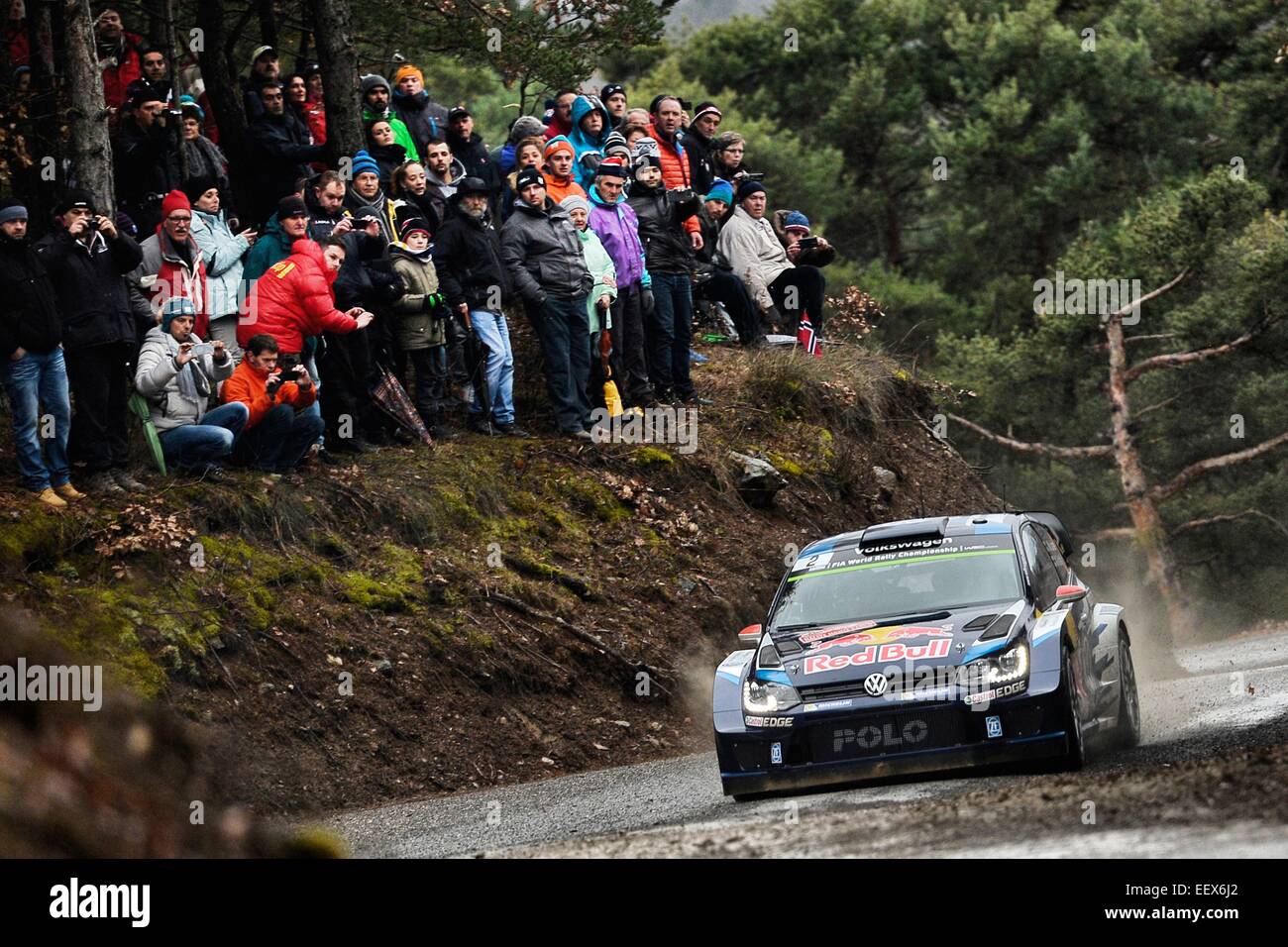 Monte carlo, Monaco. 22nd January, 2015. WRC Monte Carlo Rally, stage 1 ...