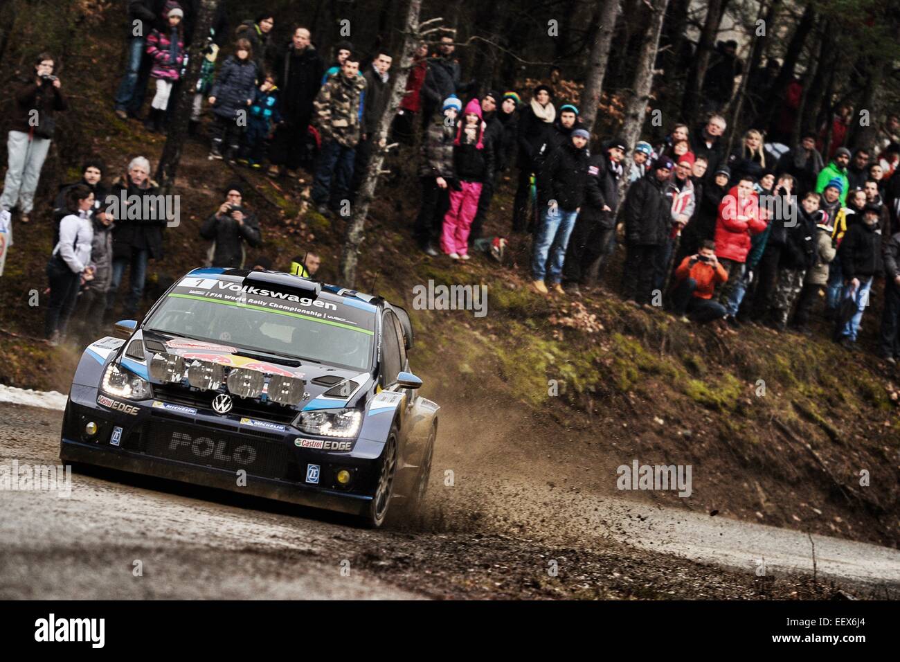 Monte carlo, Monaco. 22nd January, 2015. WRC Monte Carlo Rally, stage 1 ...