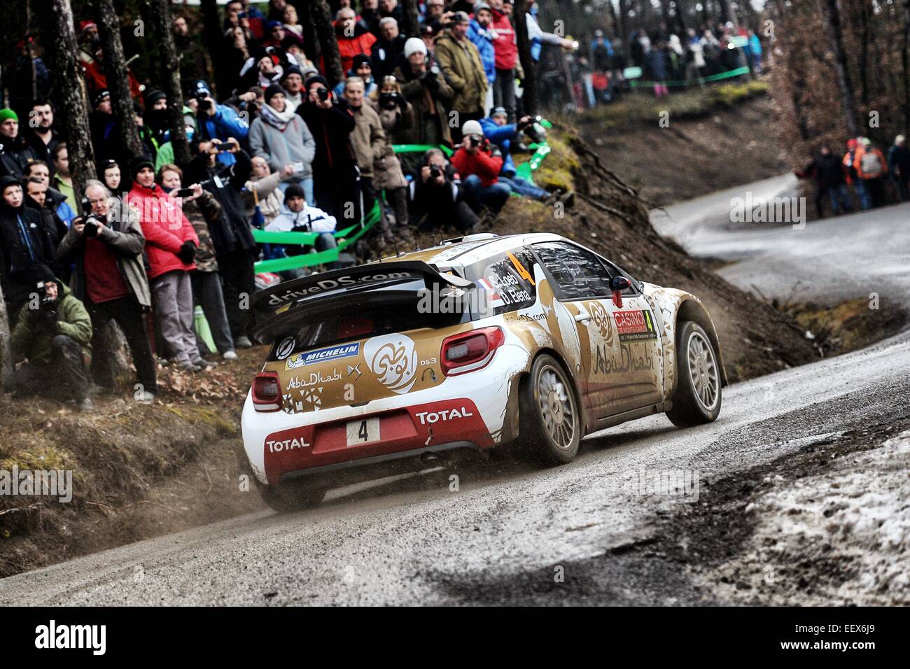 Monte carlo, Monaco. 22nd January, 2015. WRC Monte Carlo Rally, stage 1 ...