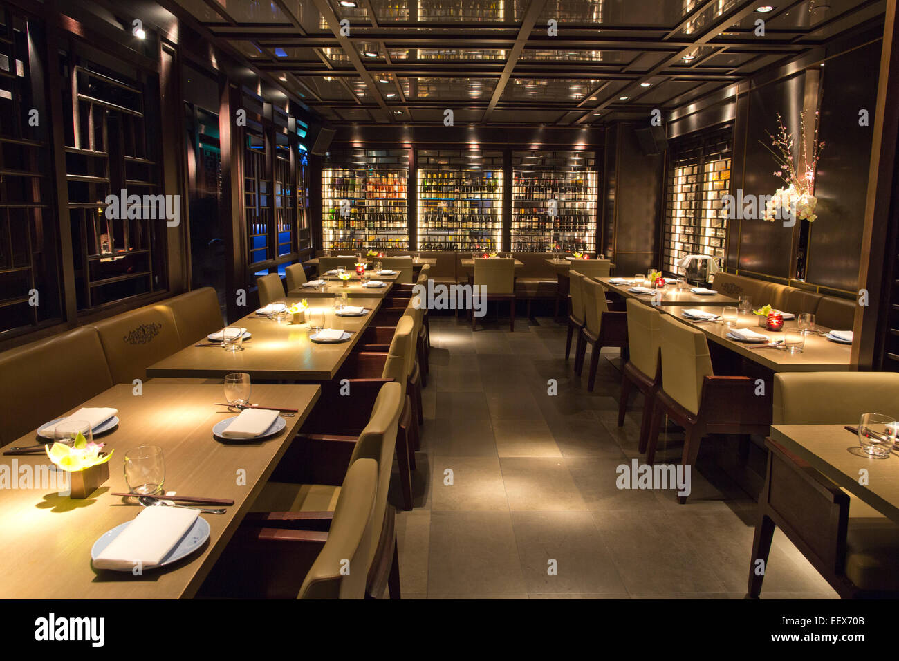 Hakkasan Restaurant, Chinese Cuisine, Mayfair, London, UK Stock Photo ...