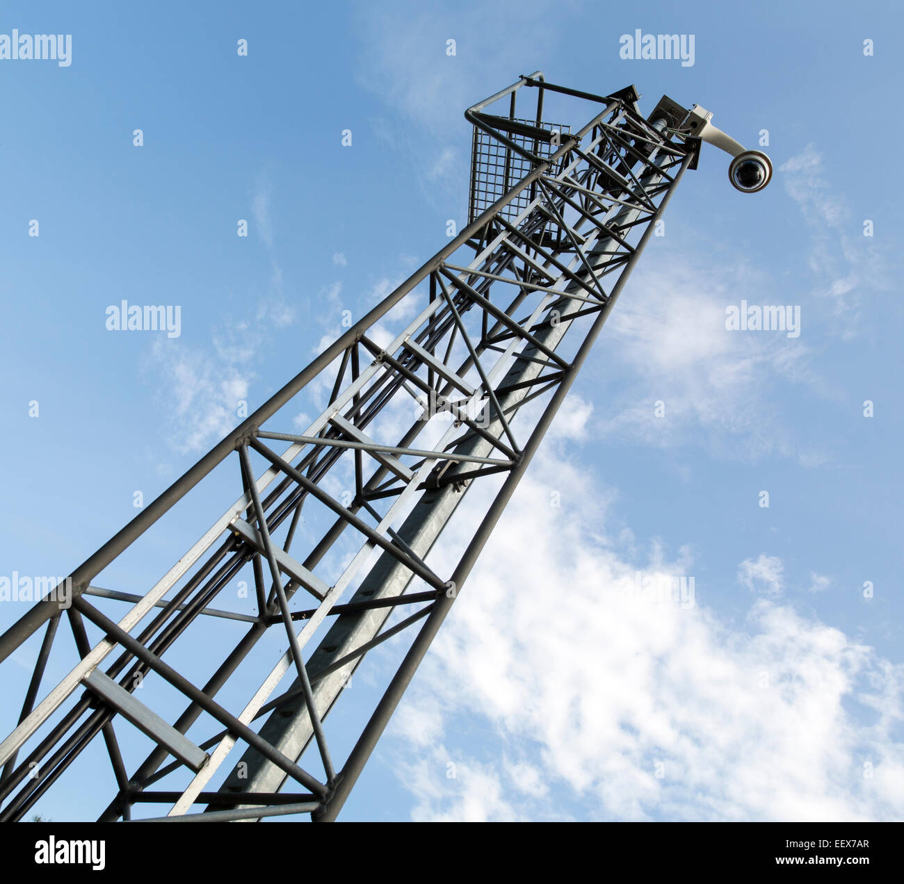 Surveillance camera on top of metal pylon , Finland Stock Photo - Alamy