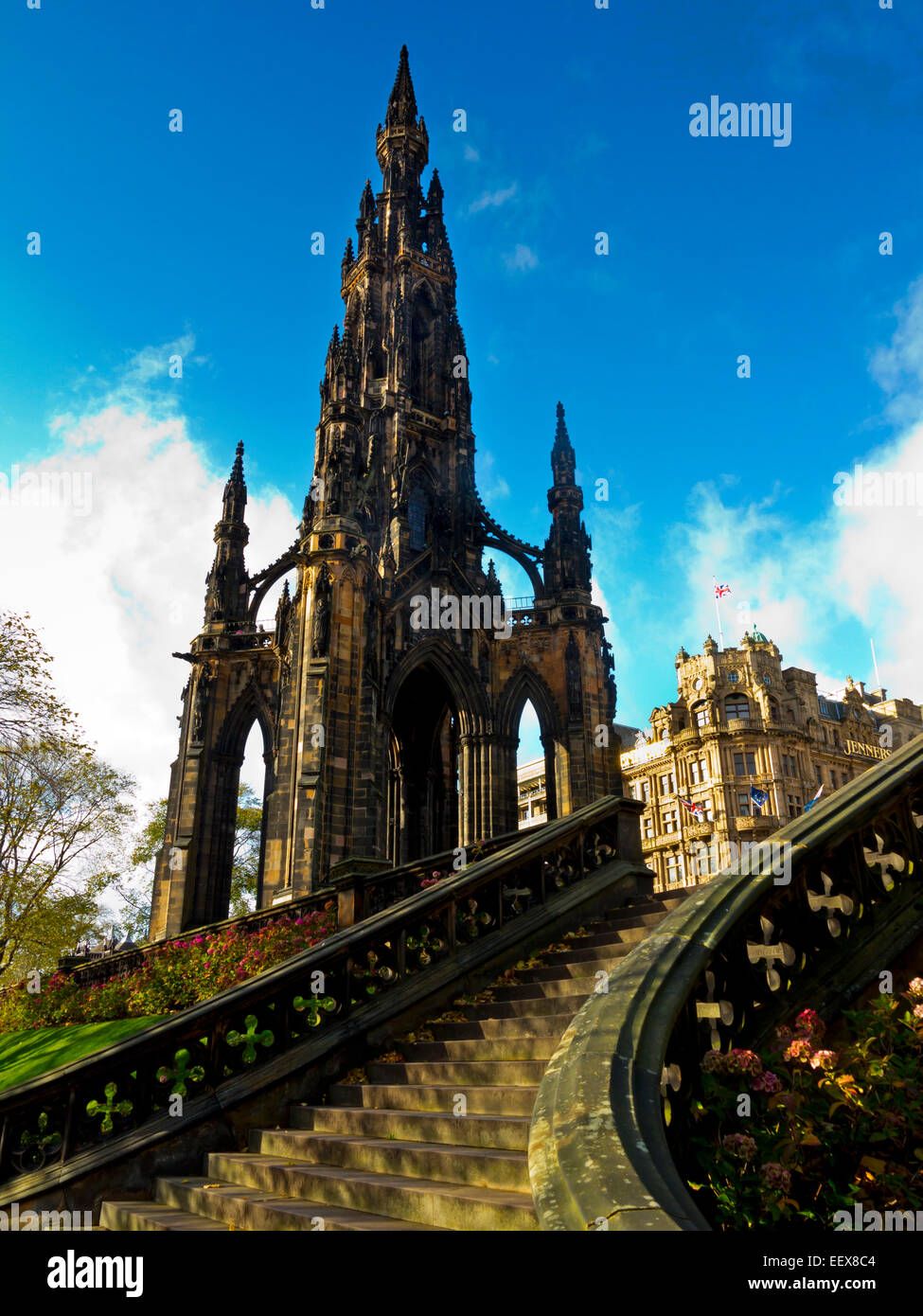 The Scott Monument a Victorian Gothic memorial to the author Sir Walter Scott in Princes Street ...