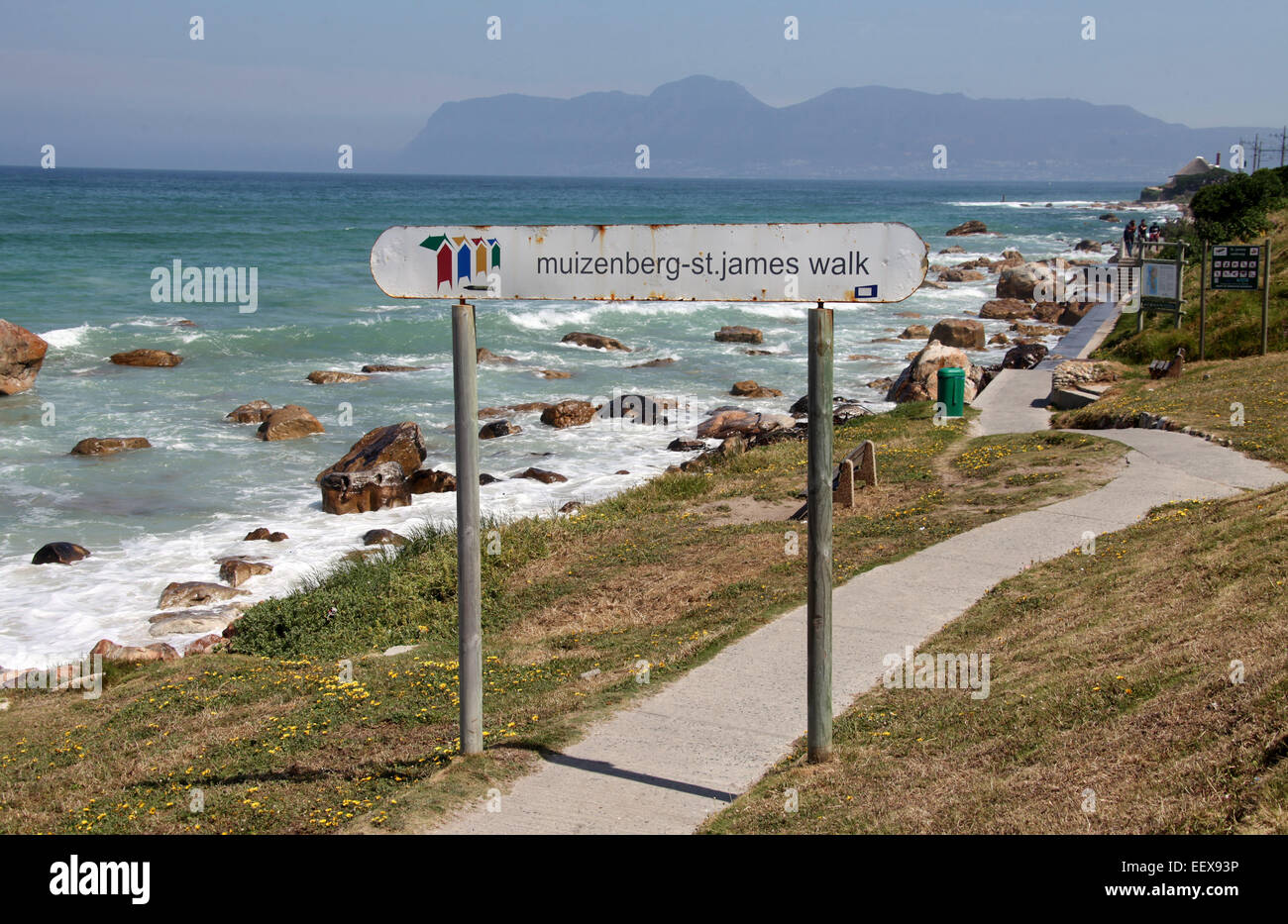 Muizenberg to St James Coastal Walk on the False Bay Coast at Cape Town ...