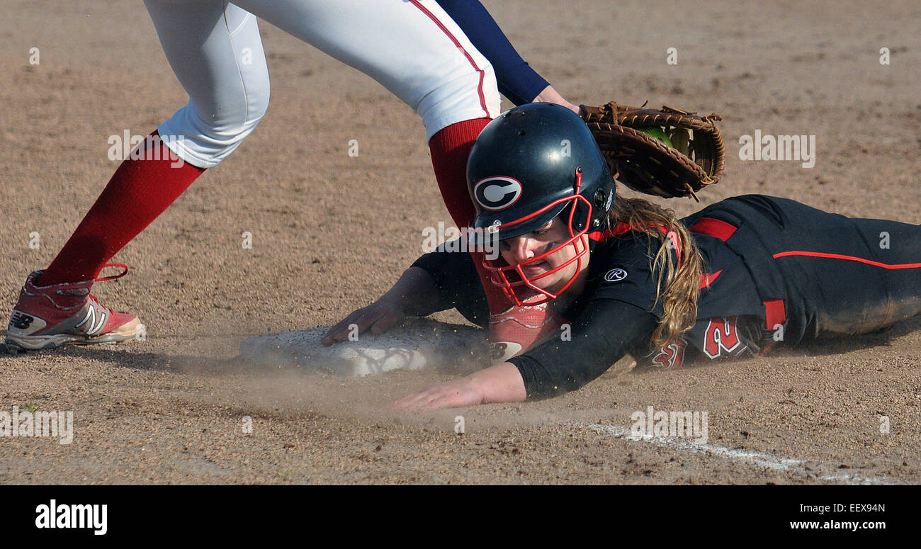 Cheshire's Casey Harding barely gets back to first after being caught ...