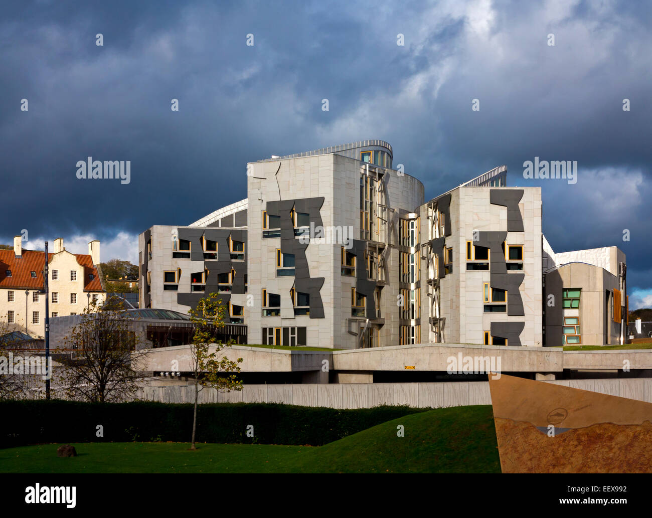 Scottish Parliament Building at Holyrood in Edinburgh Scotland UK ...