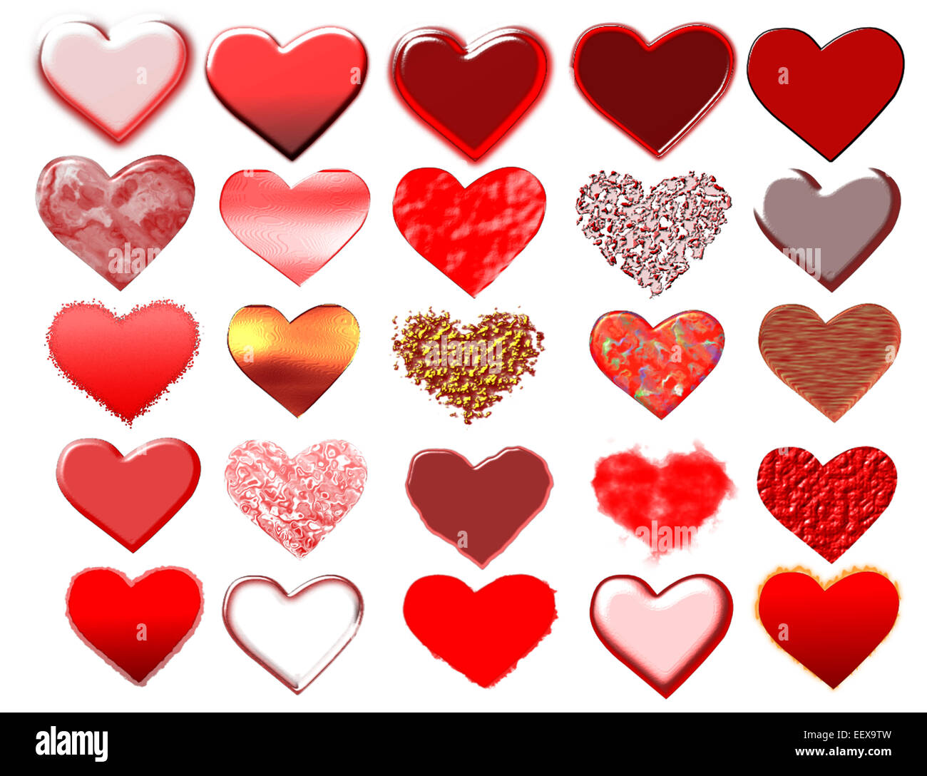 Set of hearts Stock Photo - Alamy