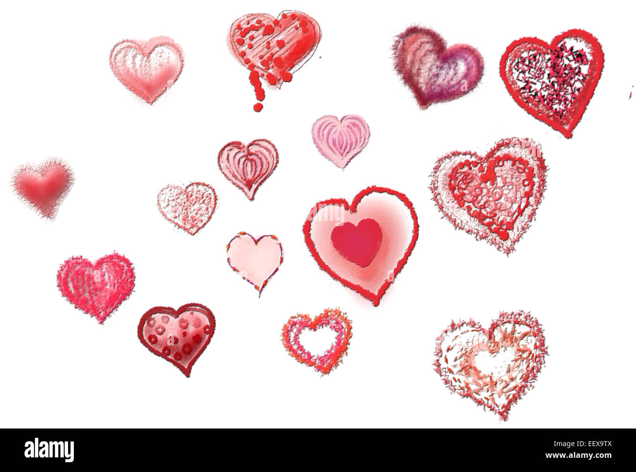 Set of hearts Stock Photo - Alamy