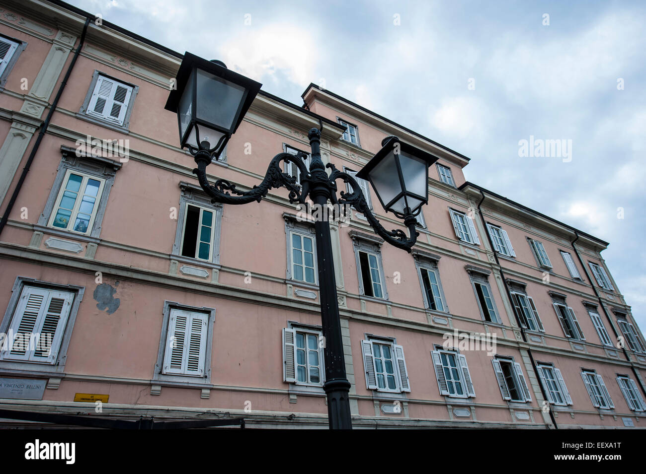 A lamppost in the street of Trieste, Italy Stock Photo - Alamy