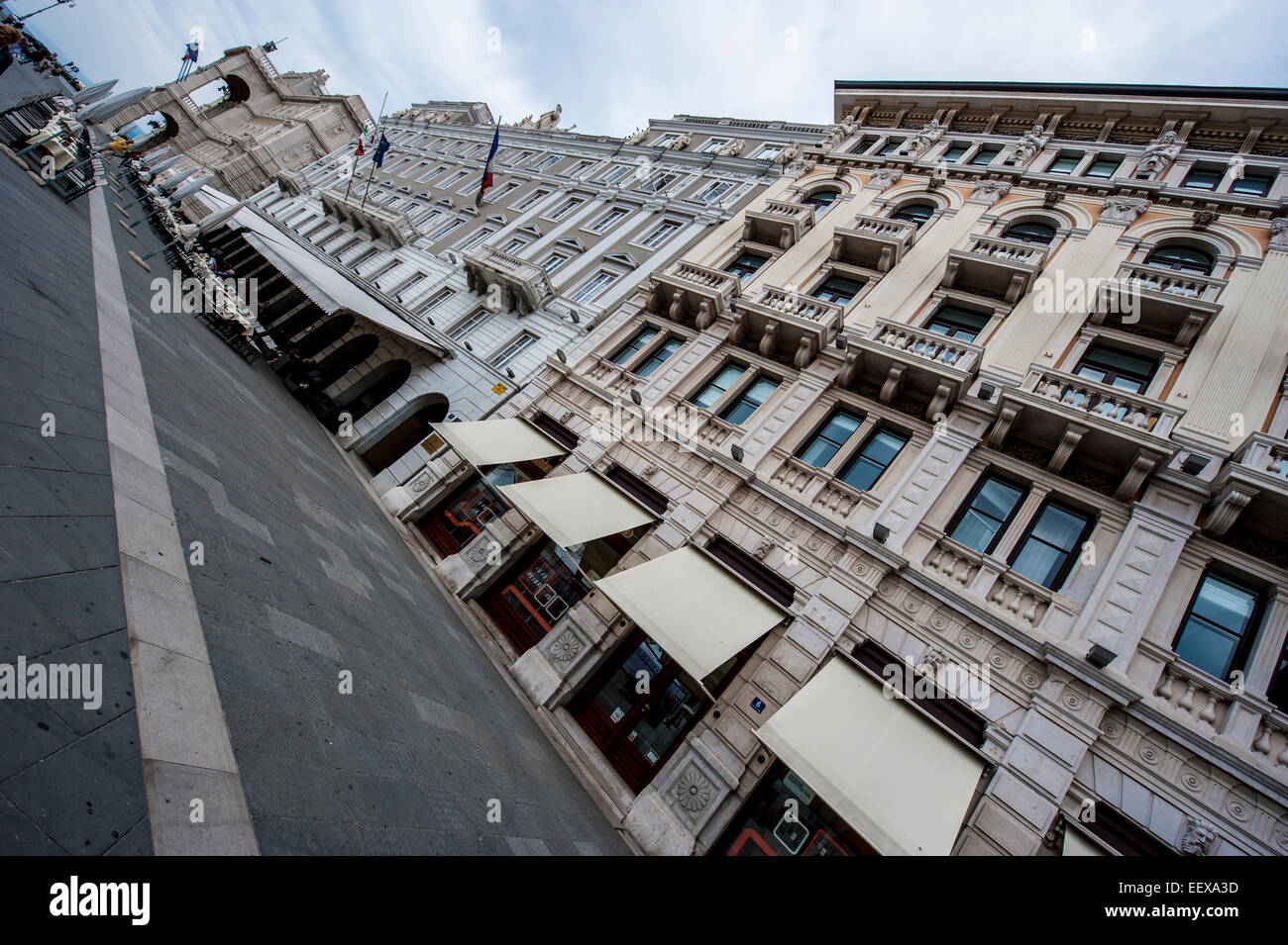 Impressive town houses in Trieste, Italy Stock Photo - Alamy