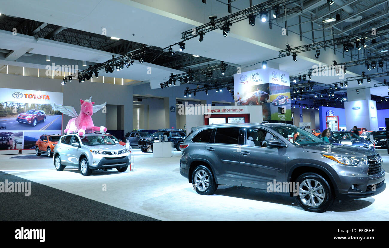 Washington, DC, USA. 22nd Jan, 2015. The exhibition hall of Toyota is ...
