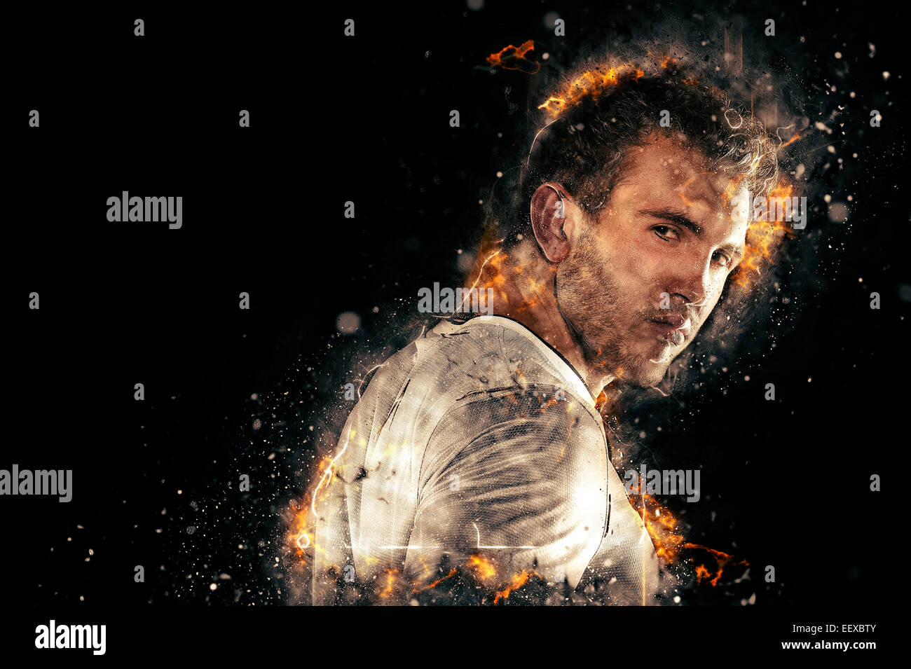 Soccer ball fire hi-res stock photography and images - Alamy