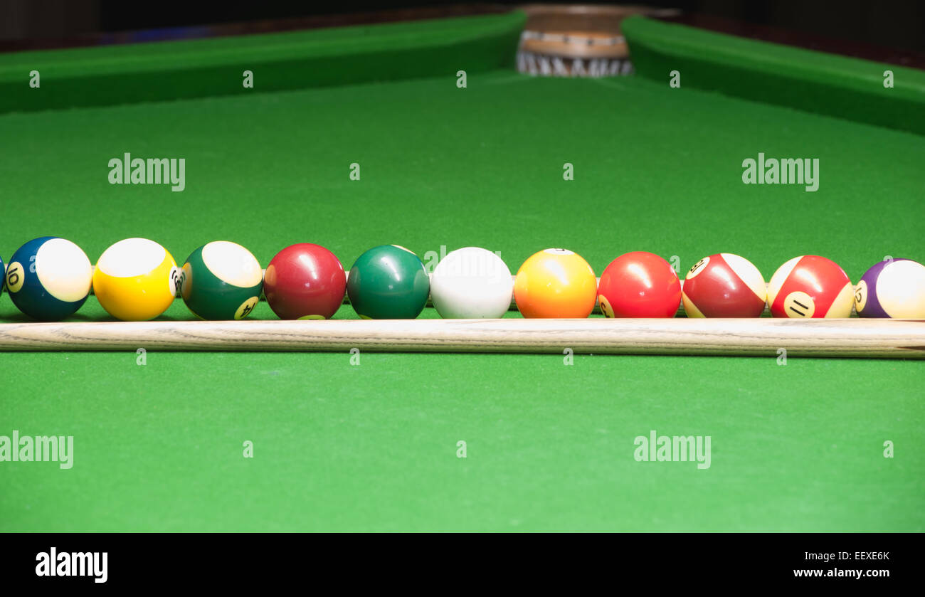 Arrangement ball billiard billiard table High Resolution Stock ...