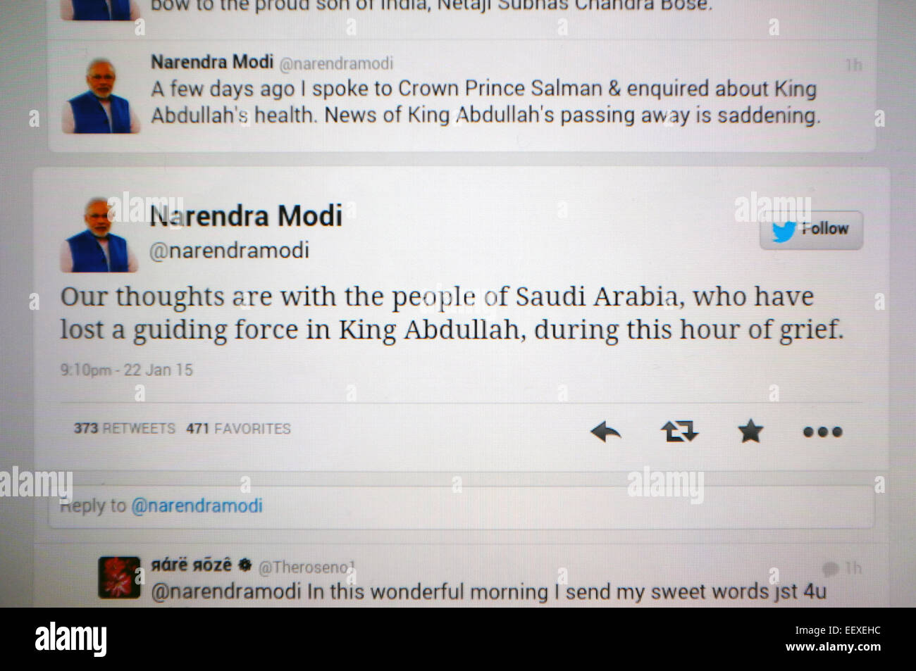 Indian tweet hi-res stock photography and images - Alamy