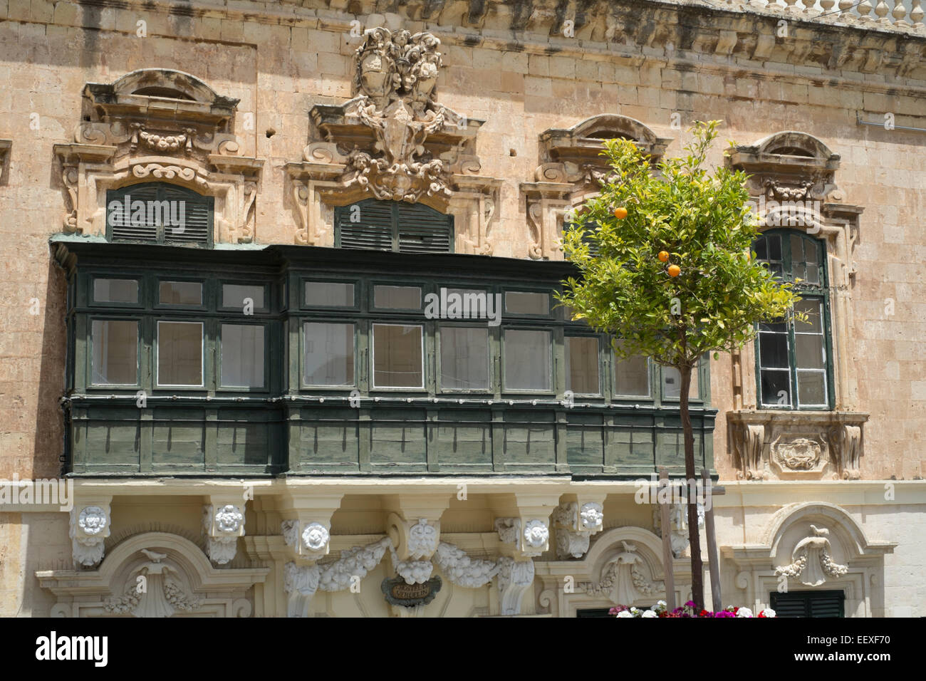 Baroque buildings on Archbishop Street overlooking St George's Square ...