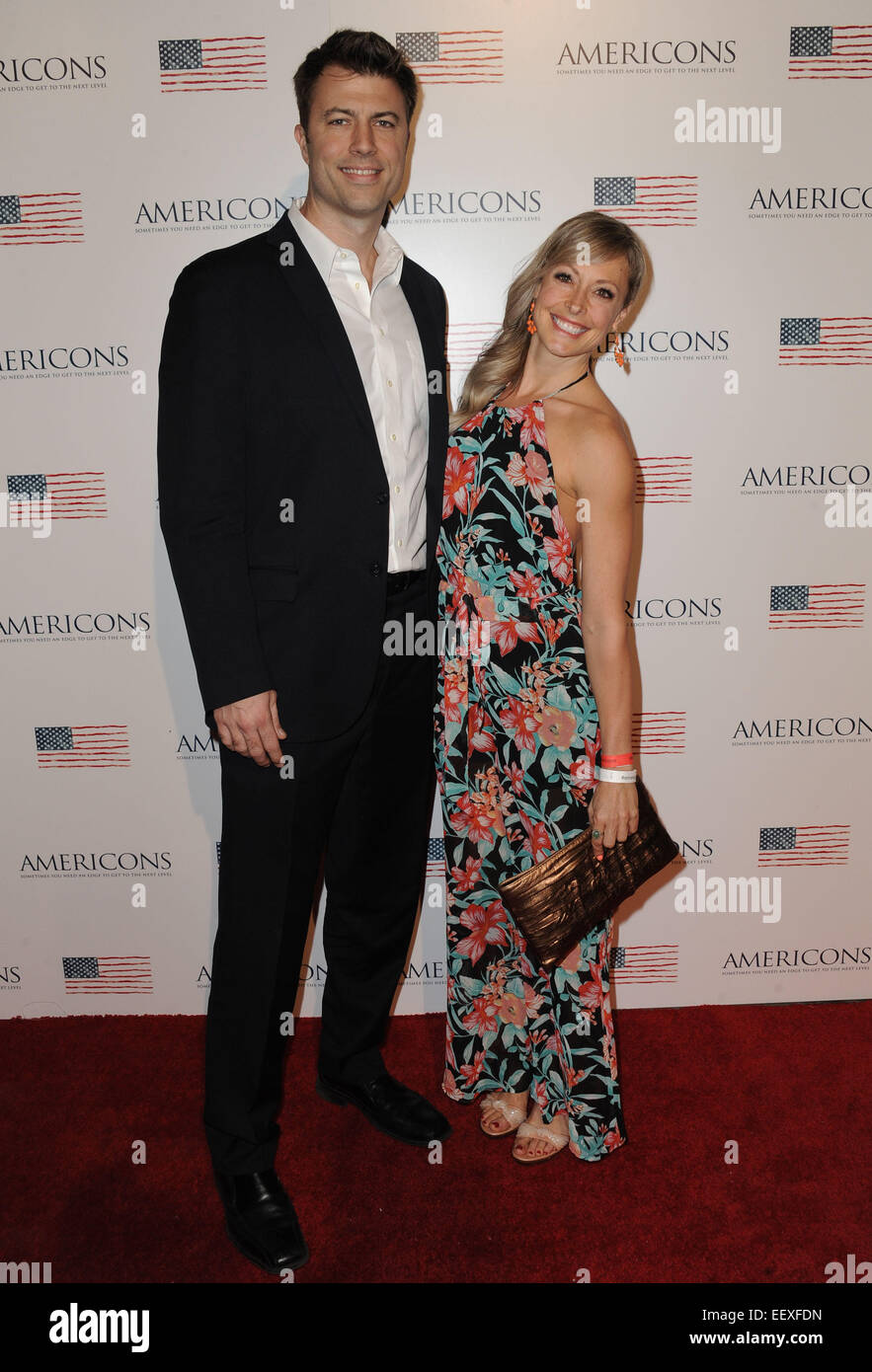 Los Angeles, California, USA. 22nd Jan, 2015. Elise Joan, Chris Adams ...