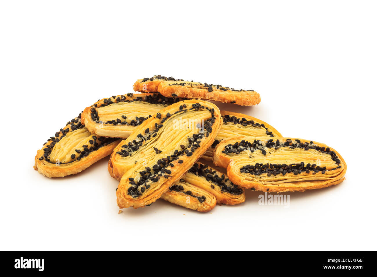 Pile of Butterfly Pie on white background Stock Photo - Alamy