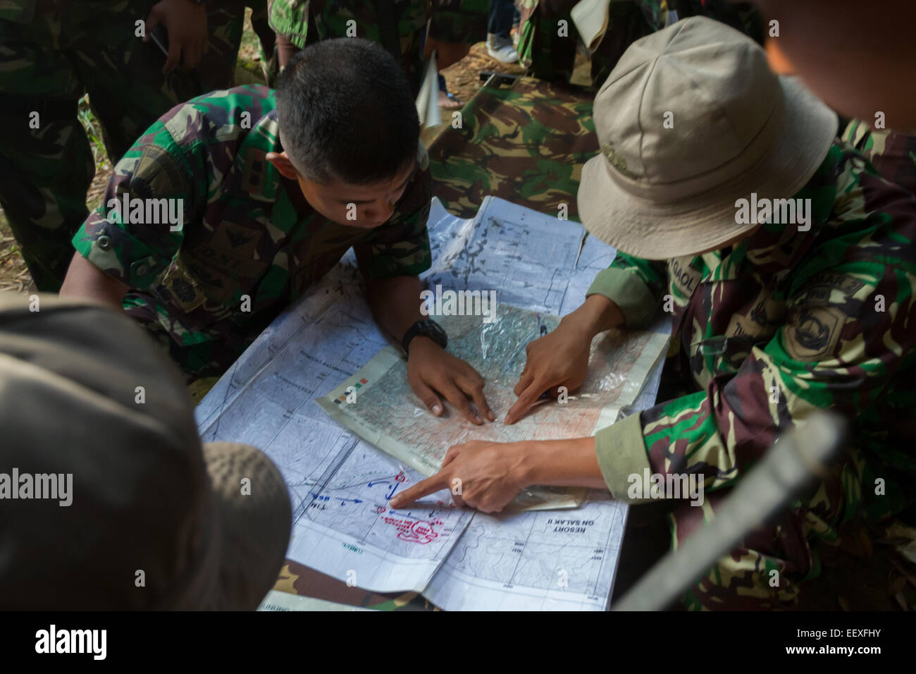 Mount Salak, West Java, Indonesia. May 10, 2012. Indonesian marines ...