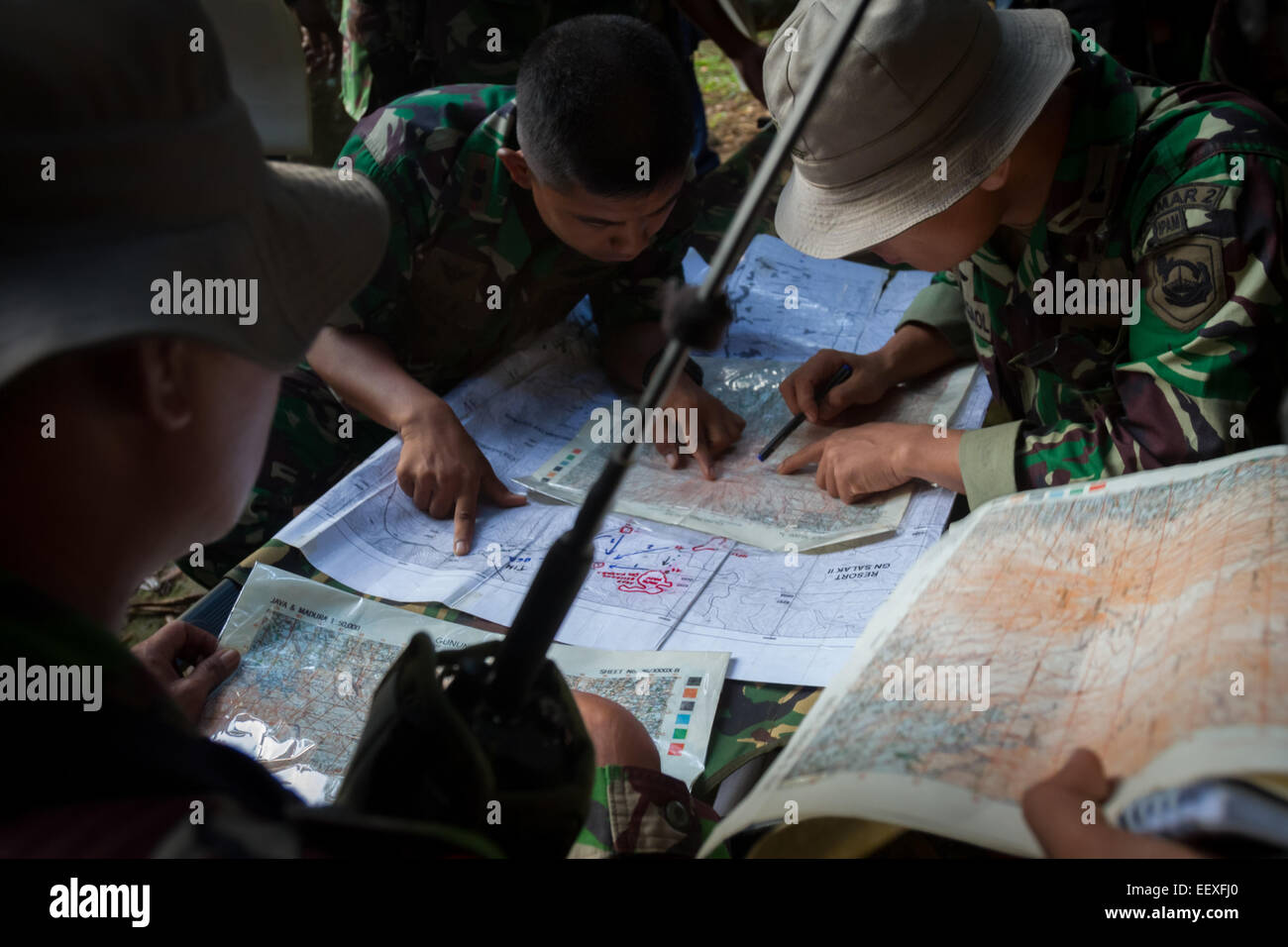 Mount Salak, West Java, Indonesia. May 10, 2012. Indonesian marines ...
