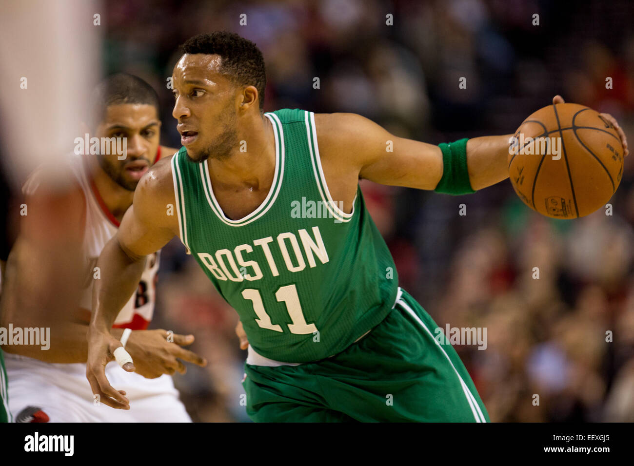Portland, Oregon. 22nd Jan, 2015. EVAN TURNER (11) drives to the hoop ...