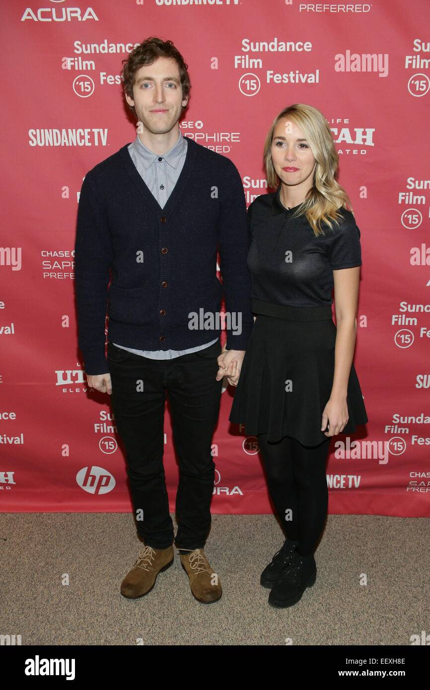 Park City, UT, USA. 22nd Jan, 2015. Thomas Middleditch, Mollie Gates at ...