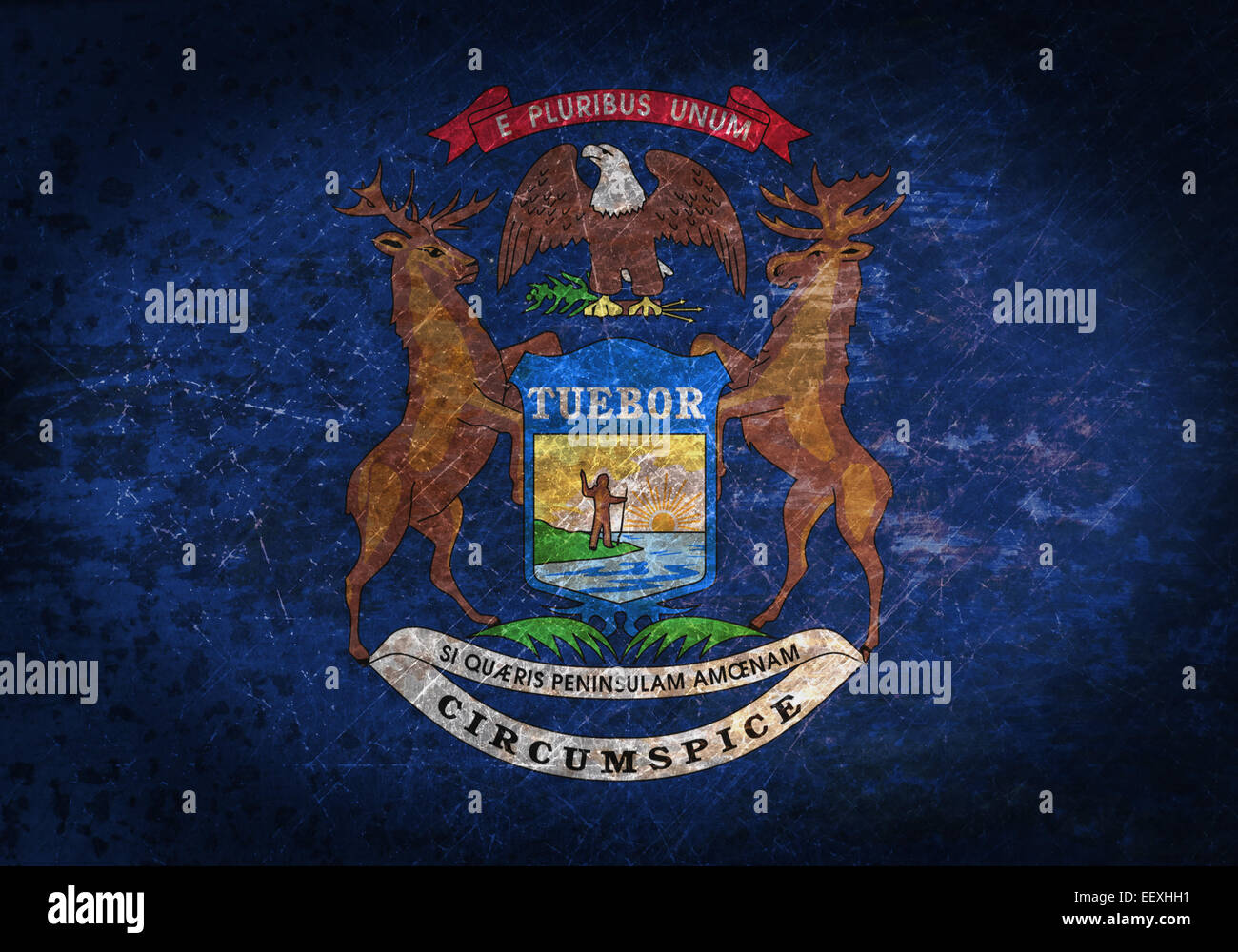 Michigan old flag hi-res stock photography and images - Alamy