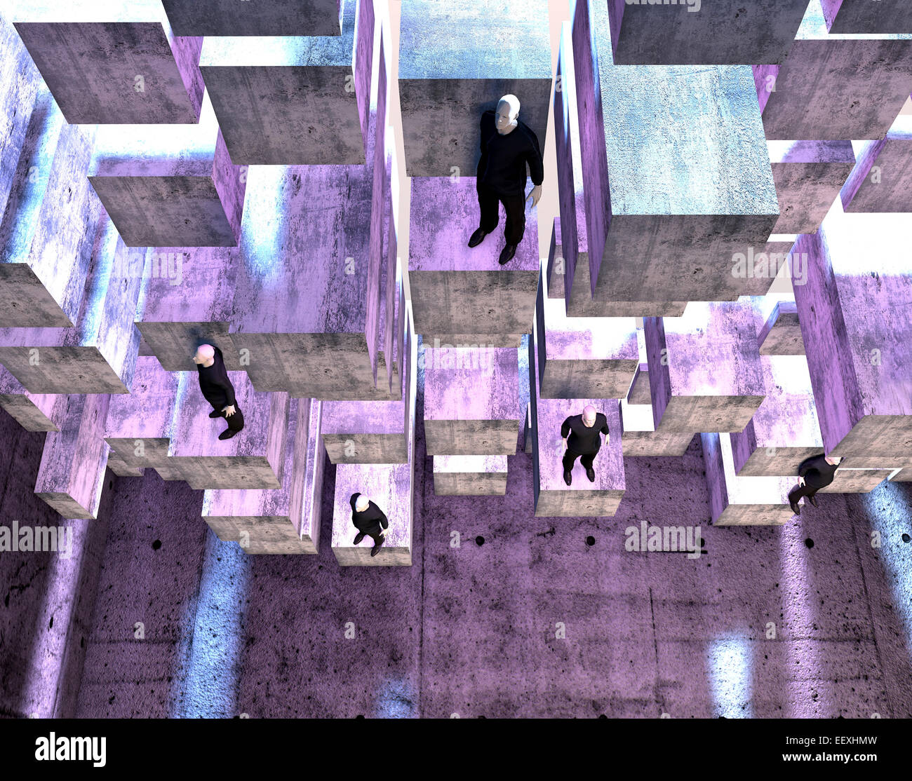 3d small people leader team hi-res stock photography and images - Alamy