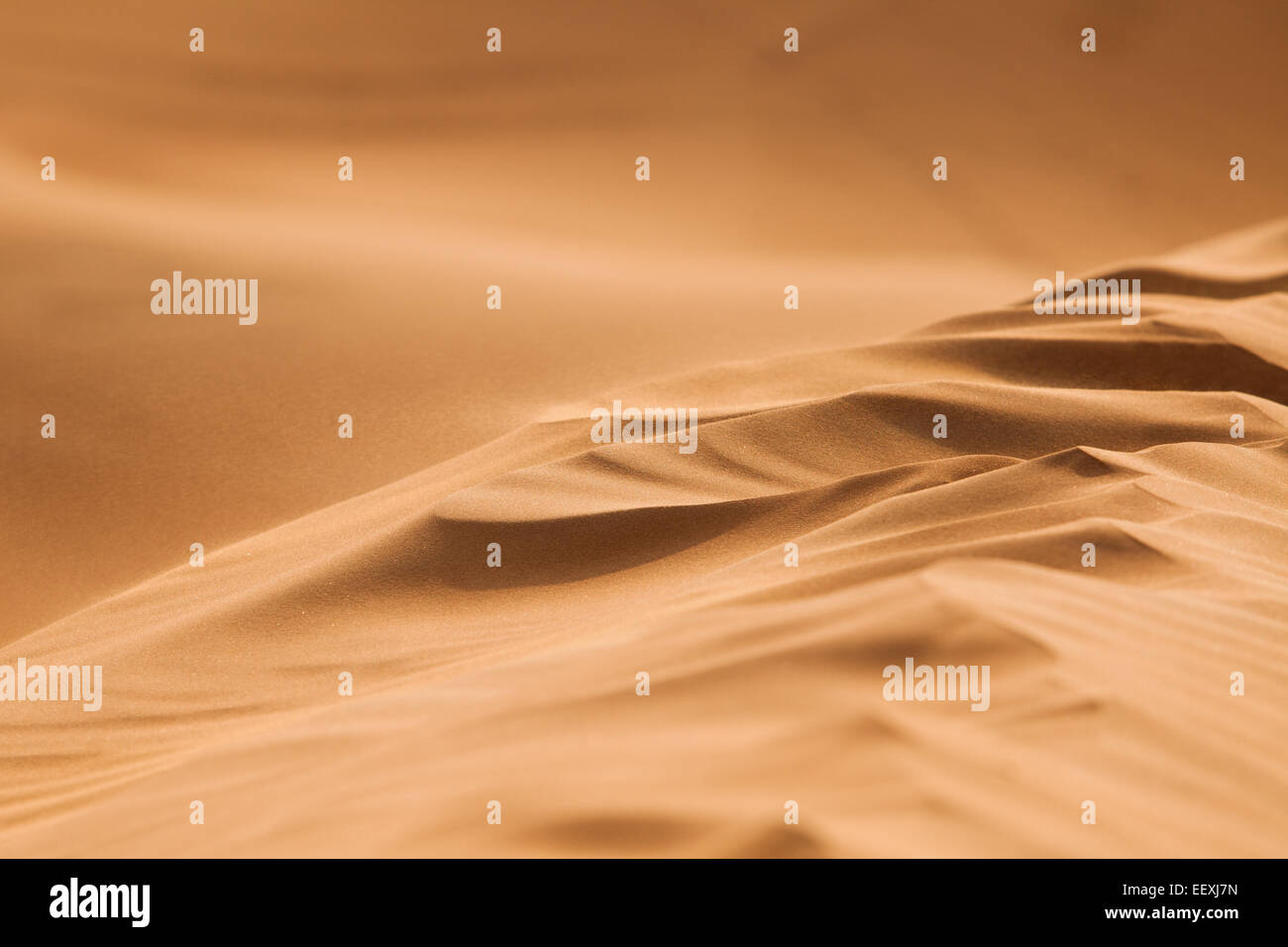 Fine sand of the dunes of the deserts of Arabian peninsula (floating ...