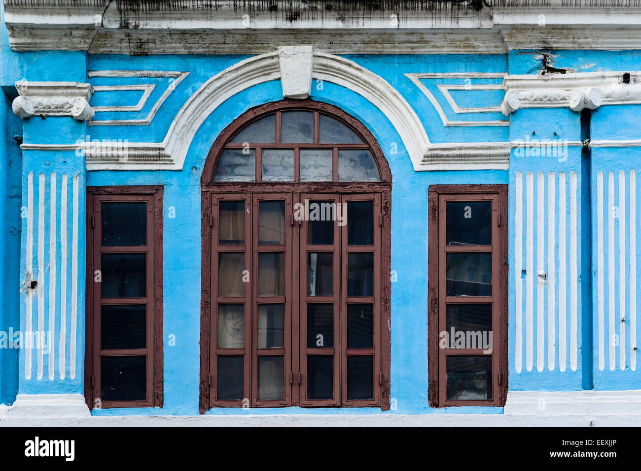 Colorful building in Macau Stock Photo - Alamy